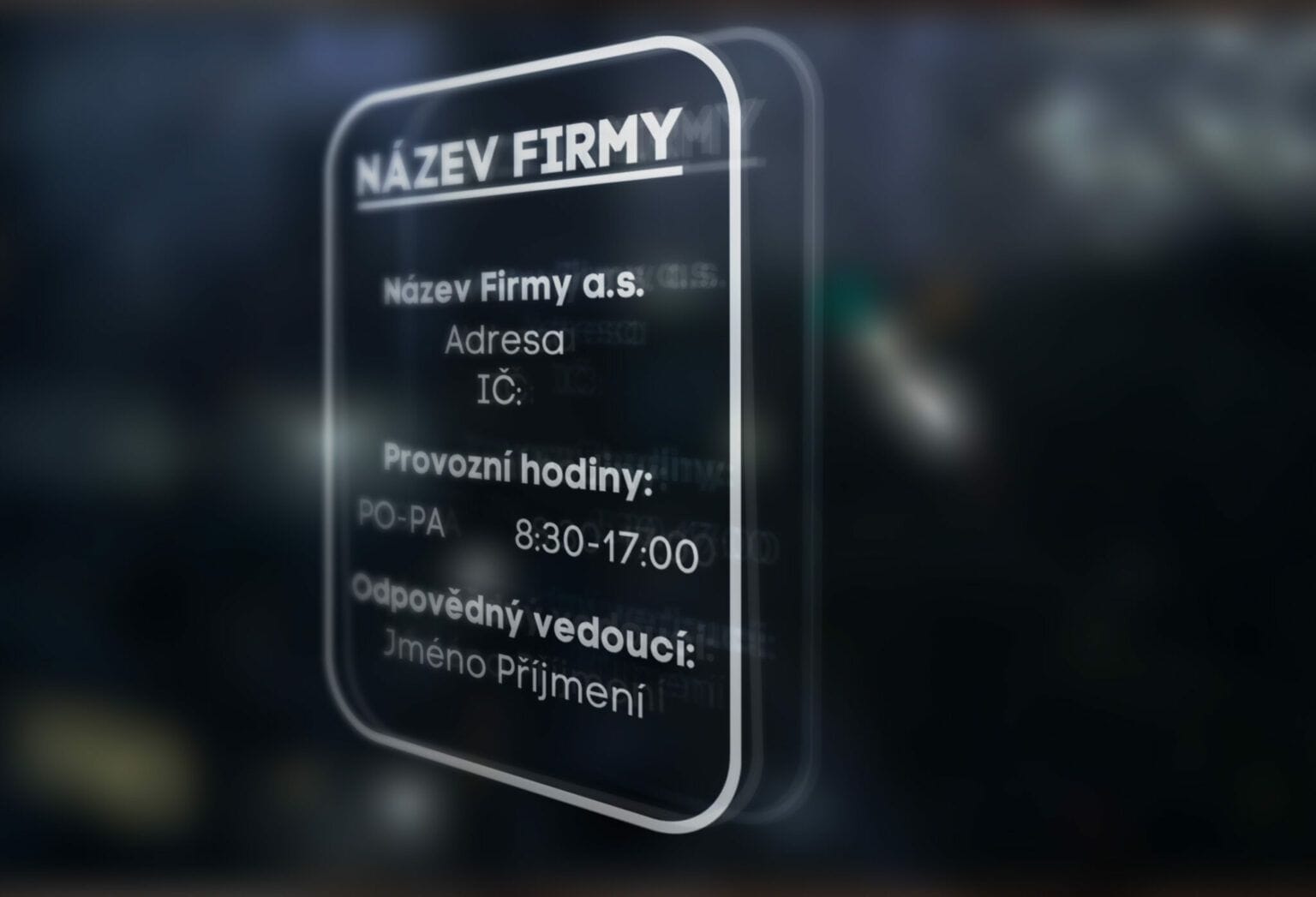 Otevírací doba obchodů, prodejny na výlohu, sklo | E-cut.cz